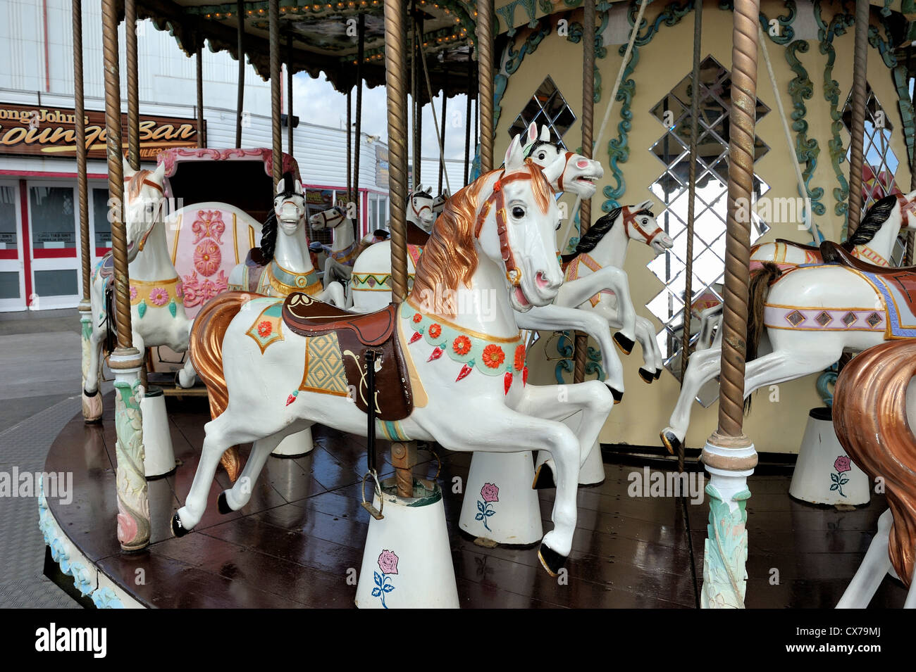 fairground merry go round great yarmouth norfolk england uk Stock Photo ...