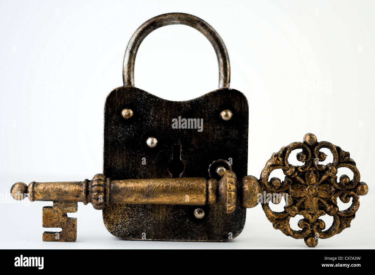 Lock and key Stock Photo - Alamy