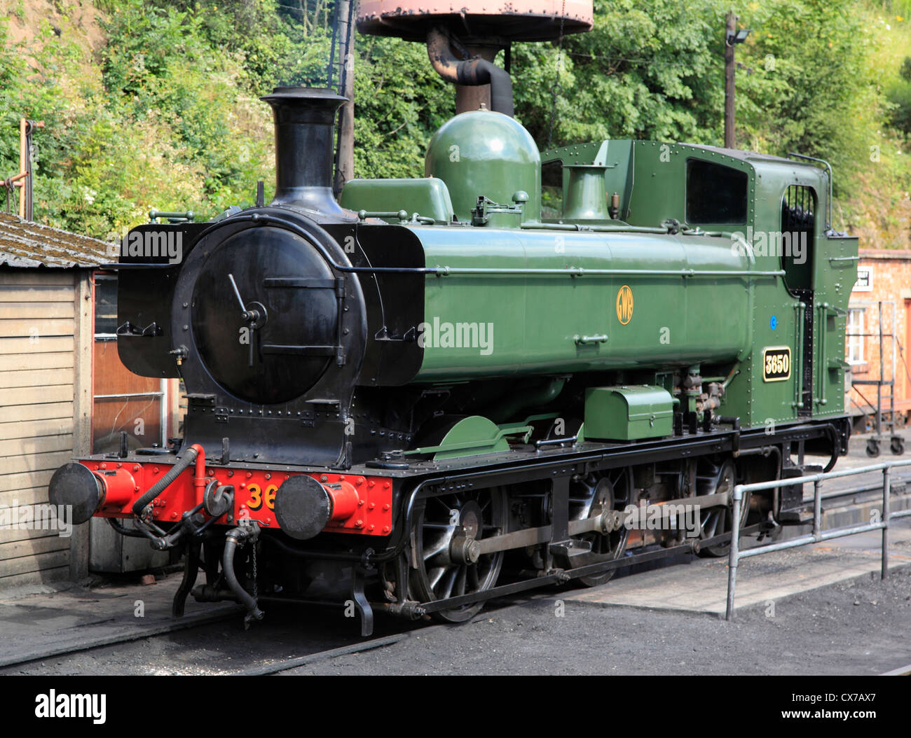 Pannier Tank No.3650 0-6-0 steam locomotive at Bewdley's Severn Valley ...