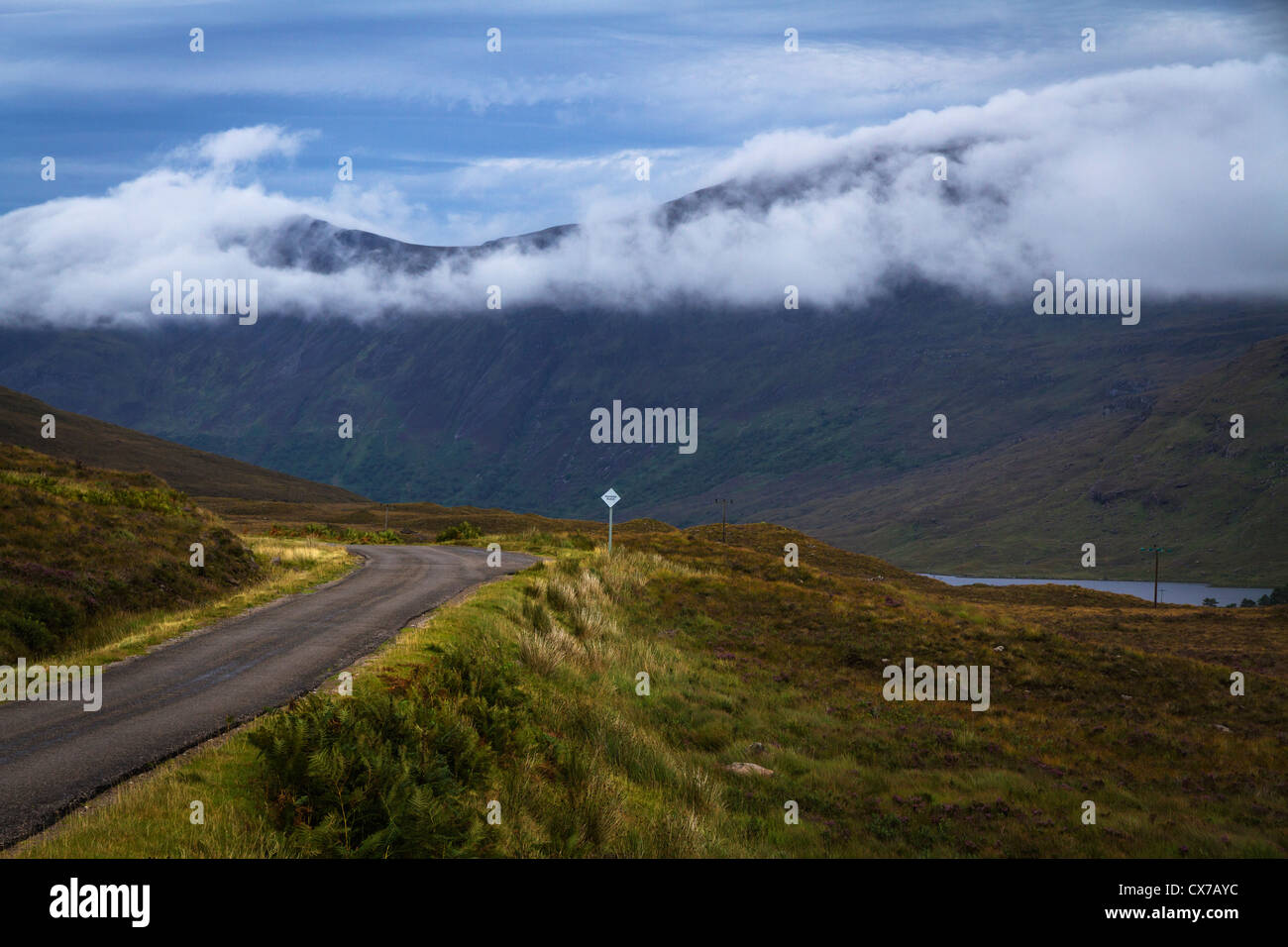 Low cloud over Meall Dudh and Glenshieldaig forest, Wester Ross ...