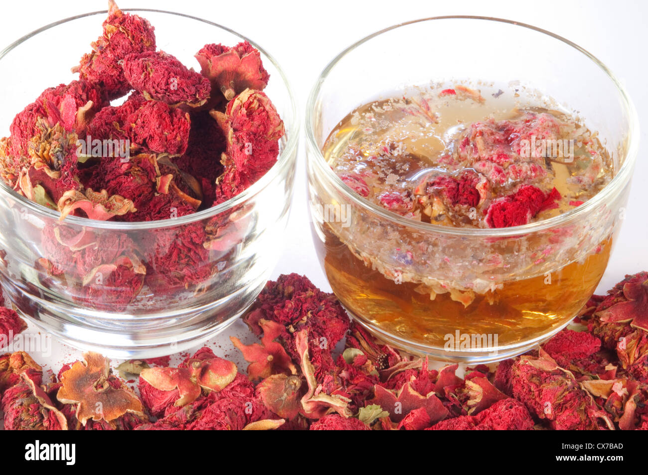 Dry Pomegranate Flowers whit Infusion Tea Stock Photo - Alamy