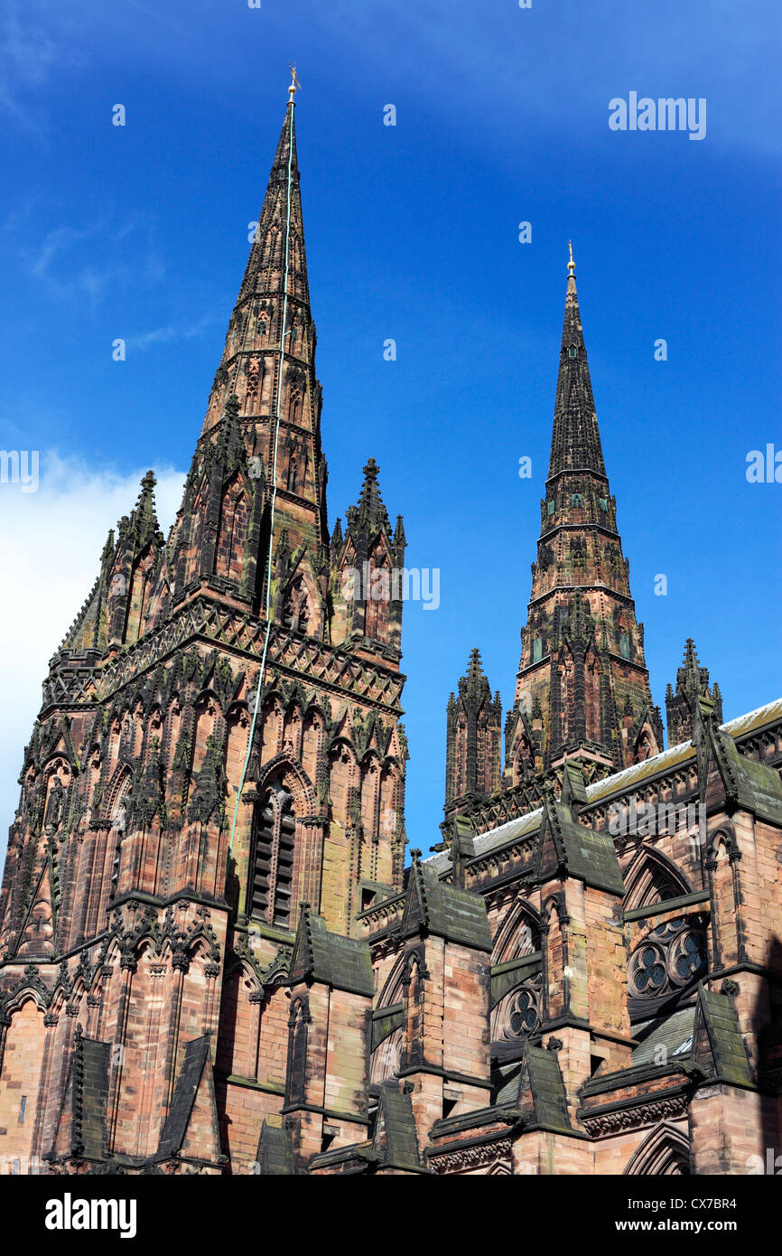Lichfield Cathedral Towers High Resolution Stock Photography and Images ...