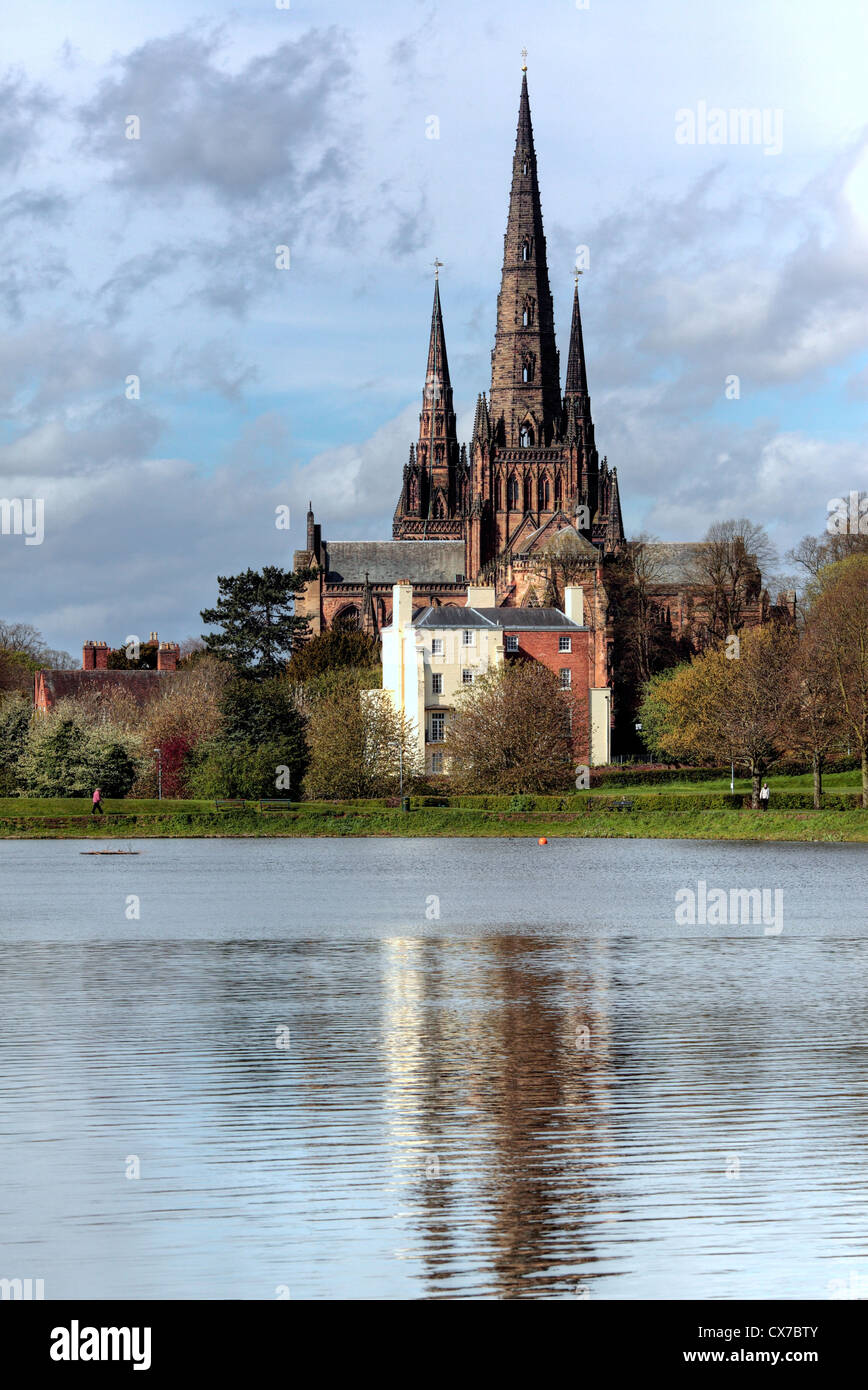 Lichfield Cathedral, Lichfield, Staffordshire, UK Stock Photo - Alamy