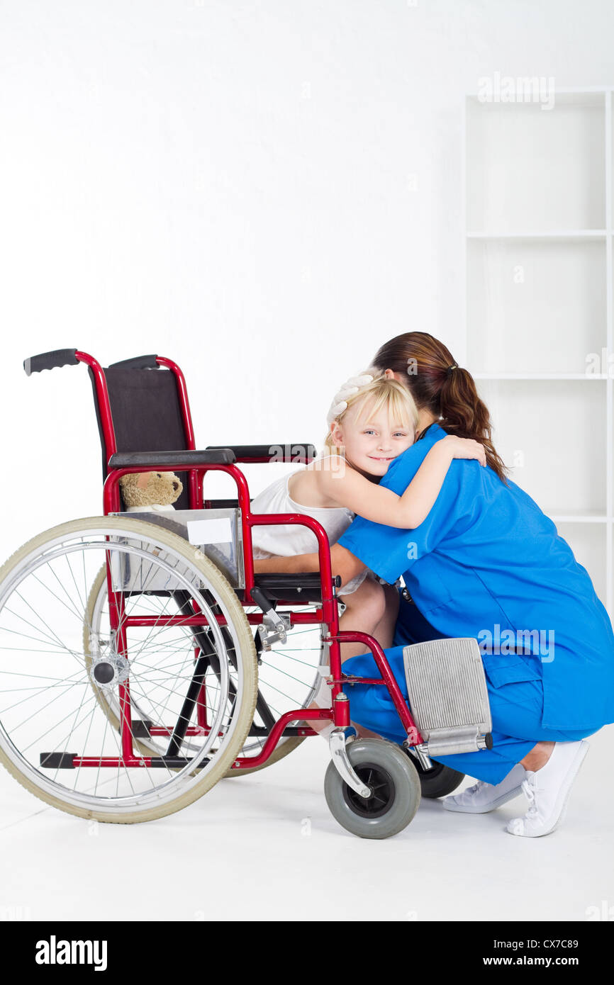 Sad child disabled hug hi-res stock photography and images - Alamy