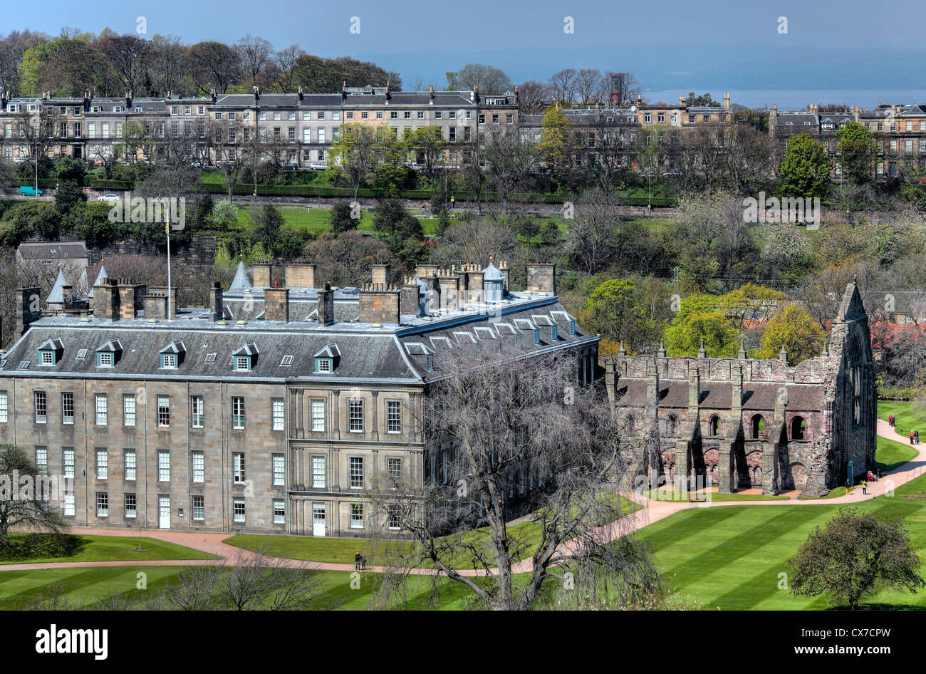 Holyrood palace aerial hi-res stock photography and images - Alamy