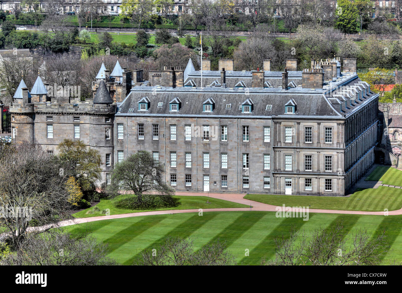 Holyrood palace aerial hi-res stock photography and images - Alamy