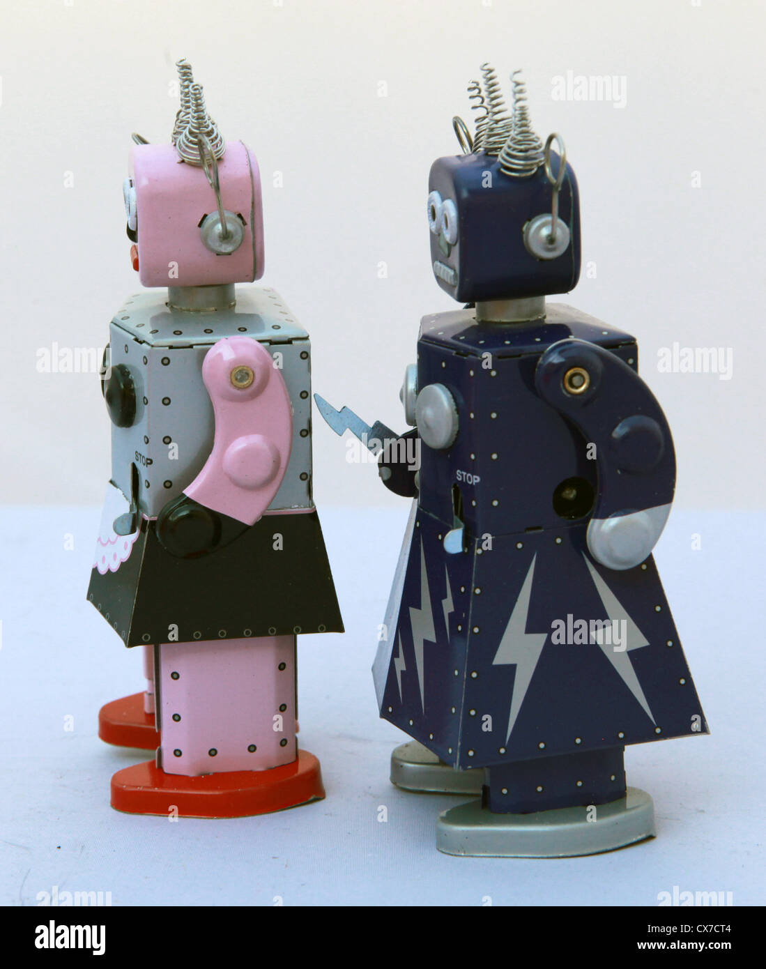 Tin toy Robots Stock Photo - Alamy