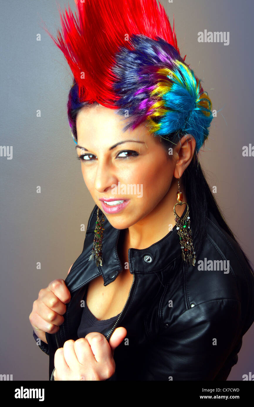 Punk girl red hair hi-res stock photography and images - Alamy