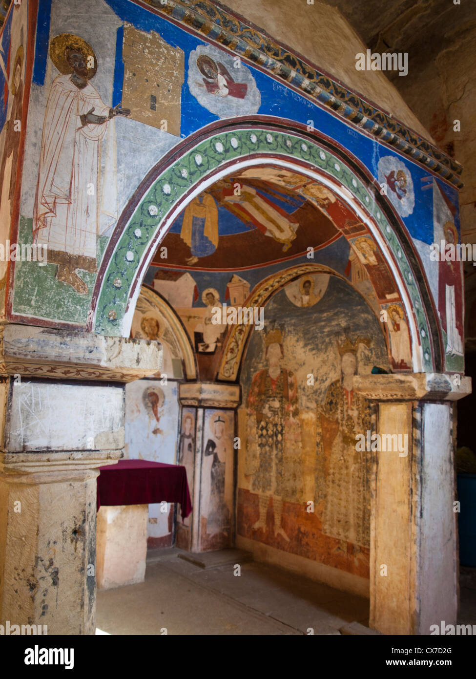 Fresco inside Cathedral of the Virgin in Gelati monastery Stock Photo ...