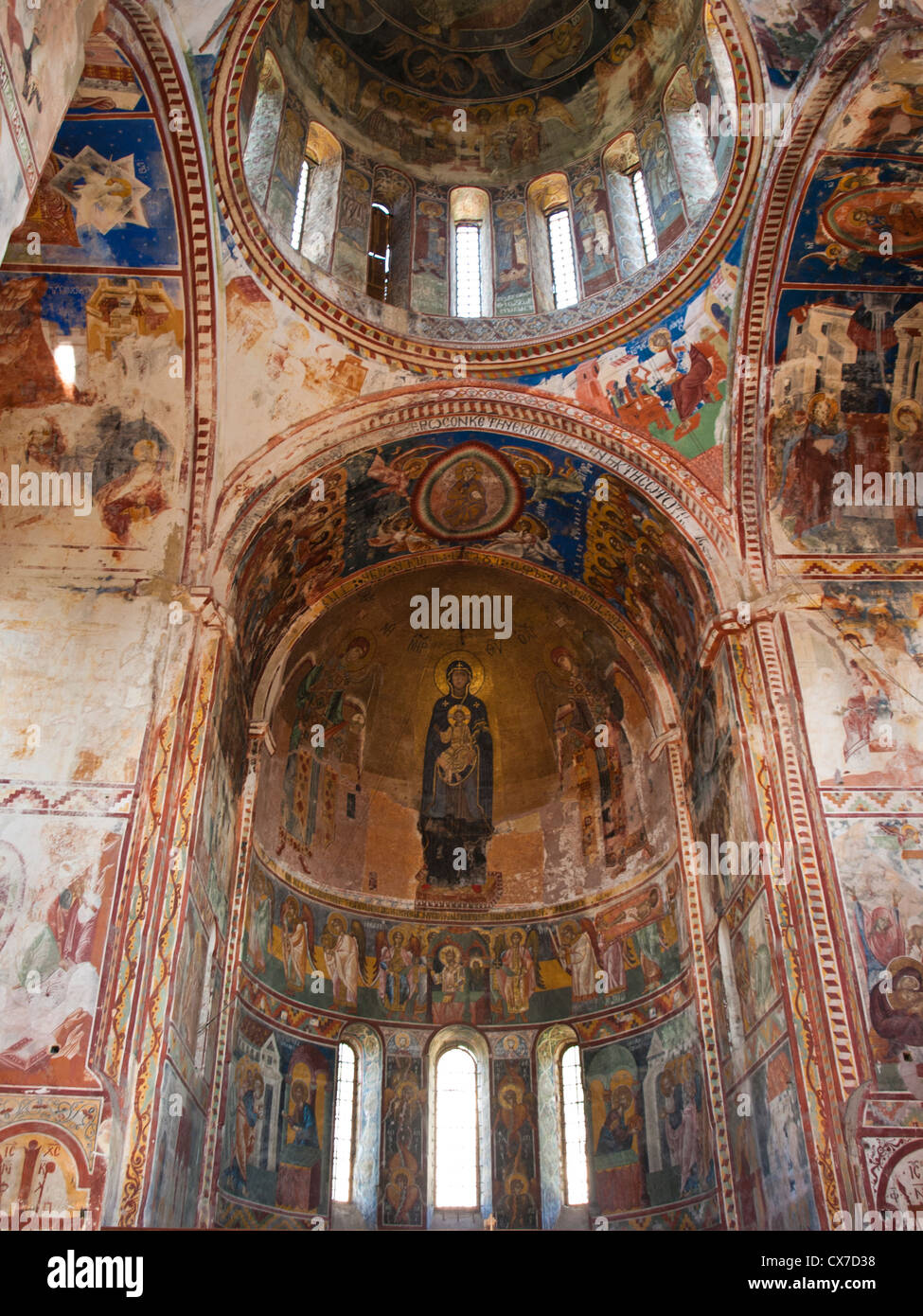 Fresco inside Cathedral of the Virgin in Gelati monastery Stock Photo ...