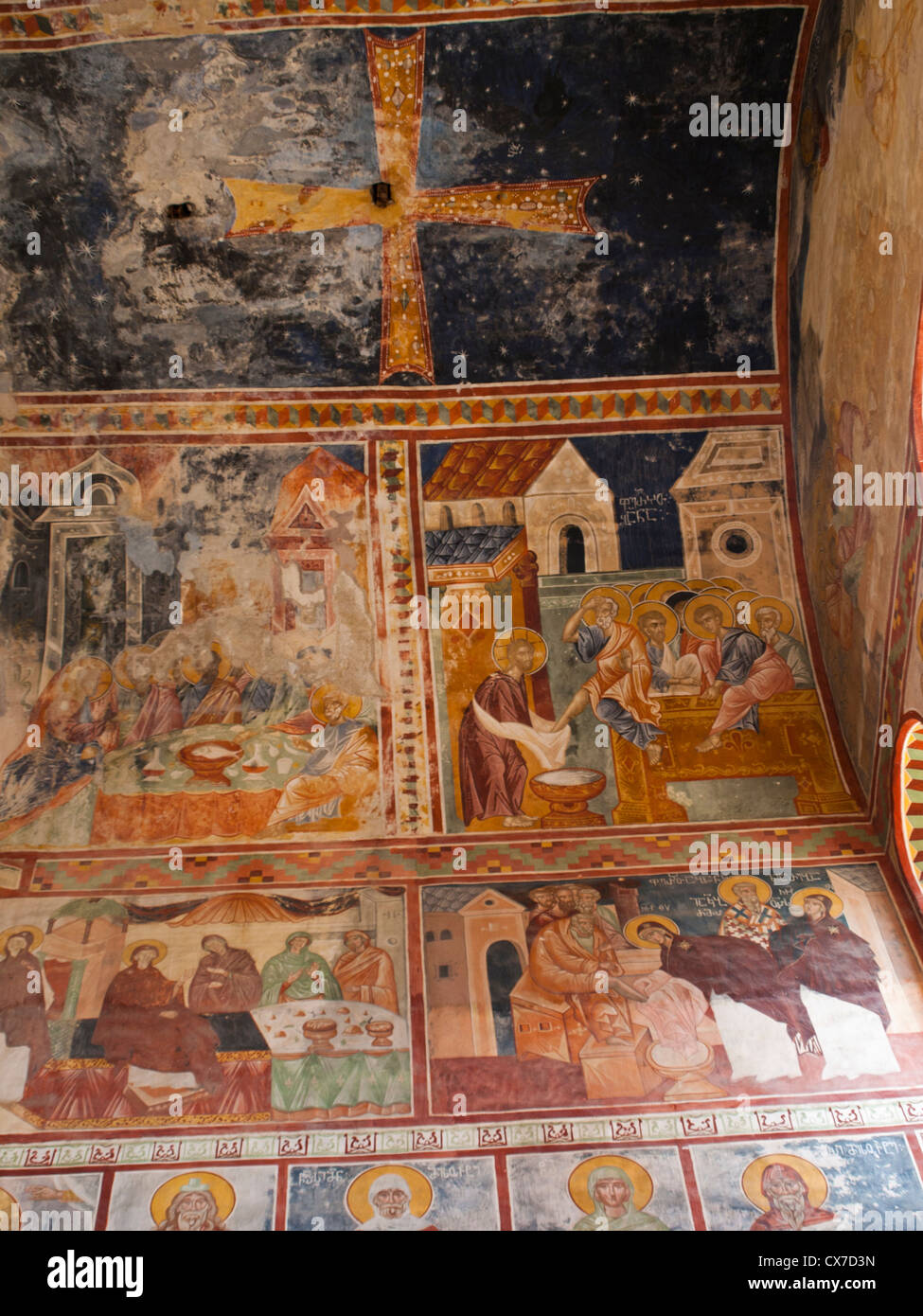 Fresco inside Cathedral of the Virgin in Gelati monastery Stock Photo ...