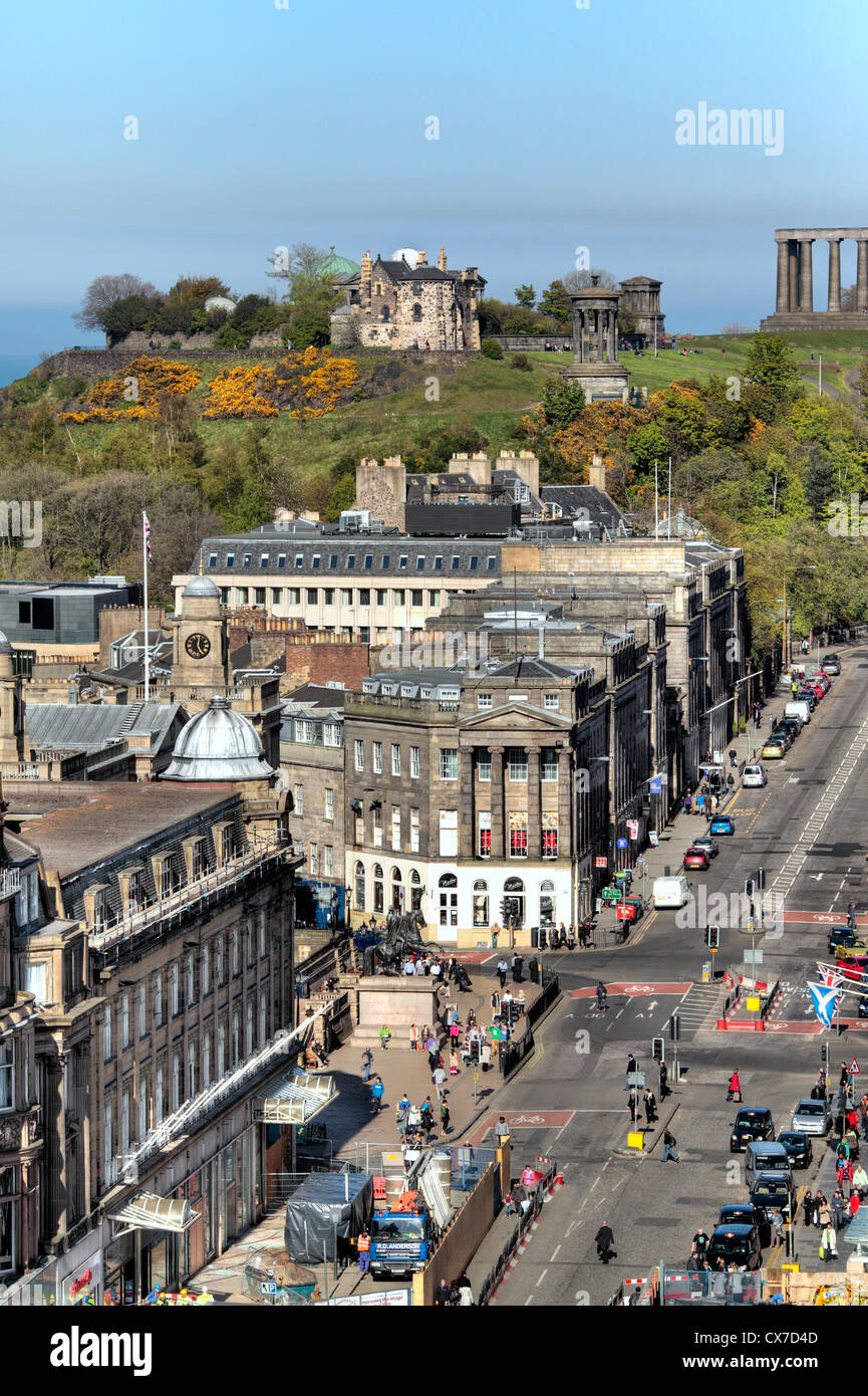 View of city from Scott Monument, Edinburgh, Scotland, UK Stock Photo ...
