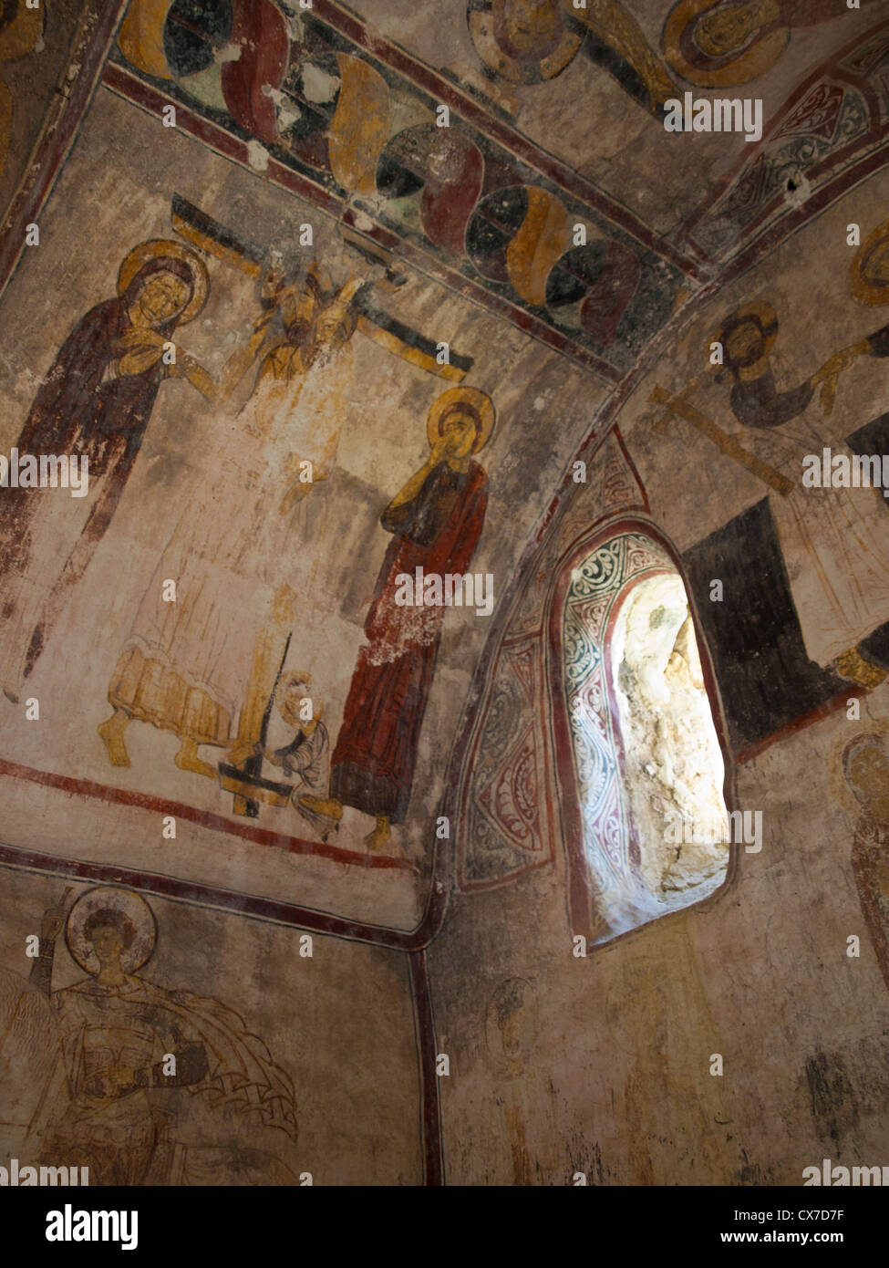 Fresco inside Cathedral of the Virgin in Gelati monastery Stock Photo ...
