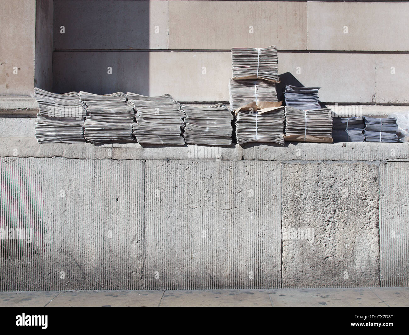 Newspapers ready for dispatch Stock Photo - Alamy