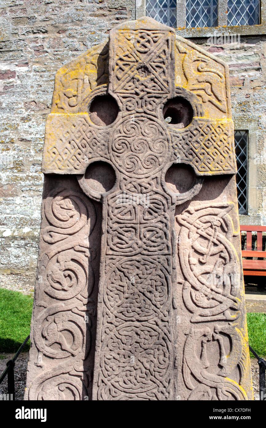 Pictish carved stone, Aberlemno, Angus, Scotland, UK Stock Photo - Alamy