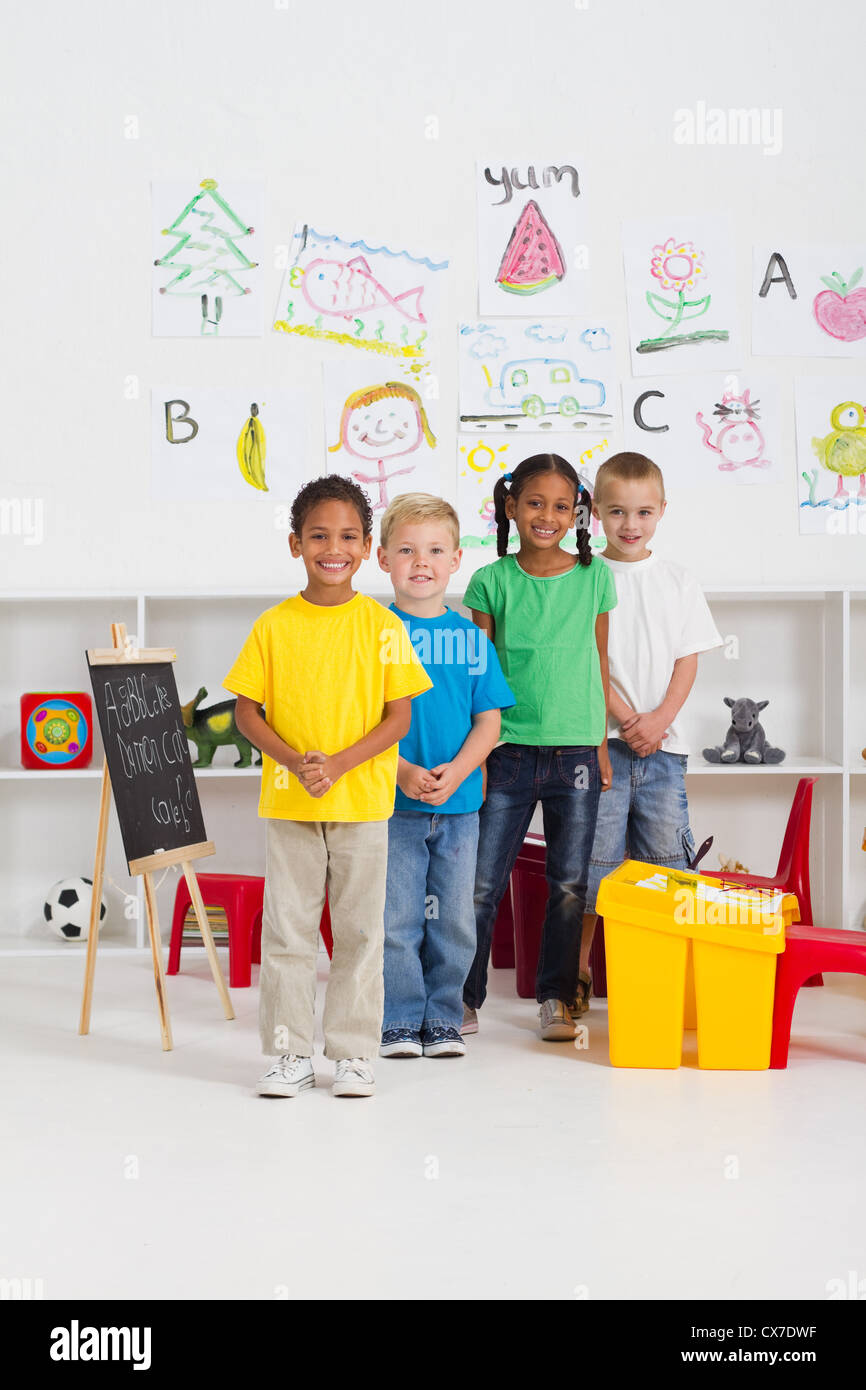 Line up of children in class hi-res stock photography and images - Alamy