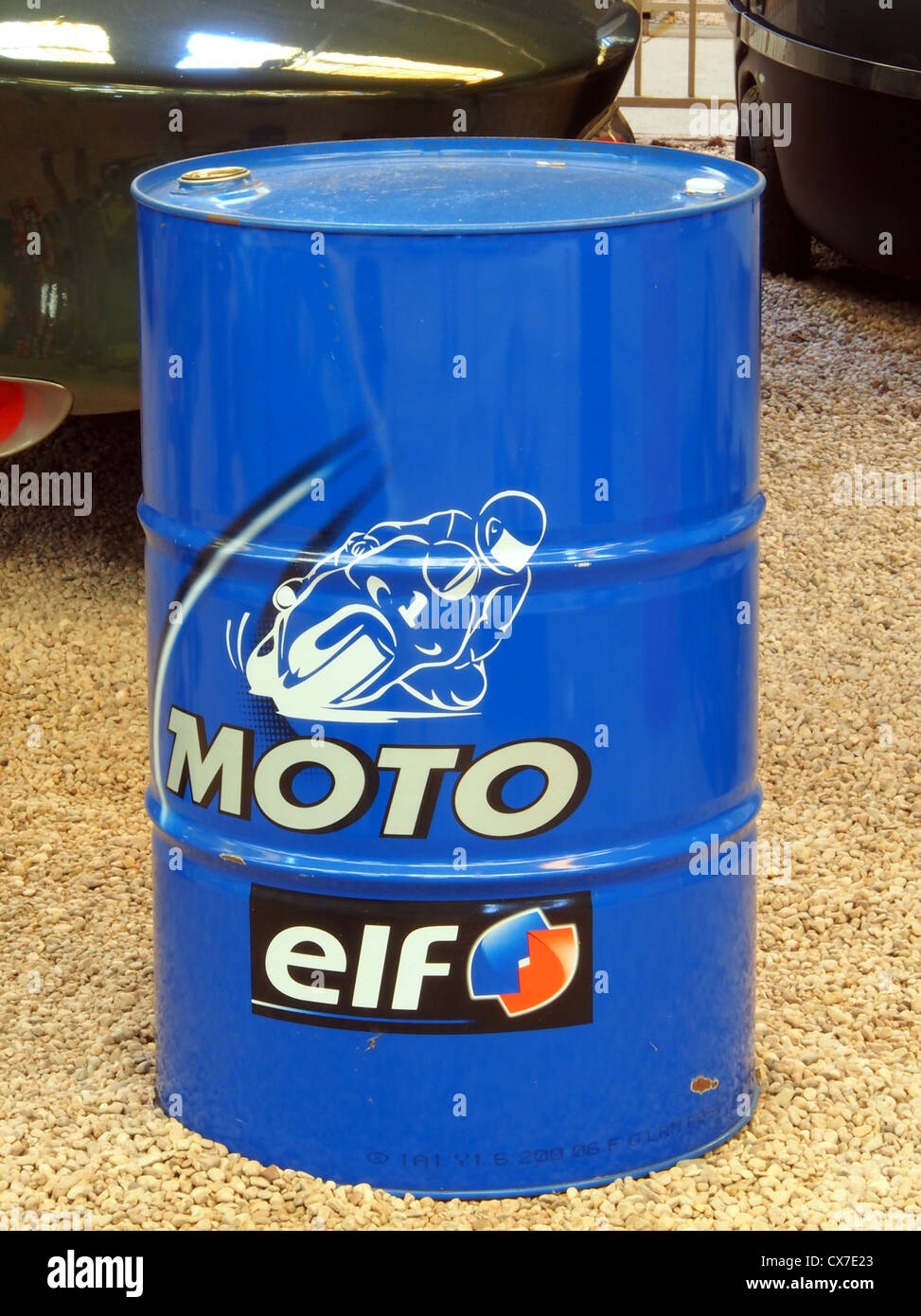 Moto ELF drum Stock Photo - Alamy