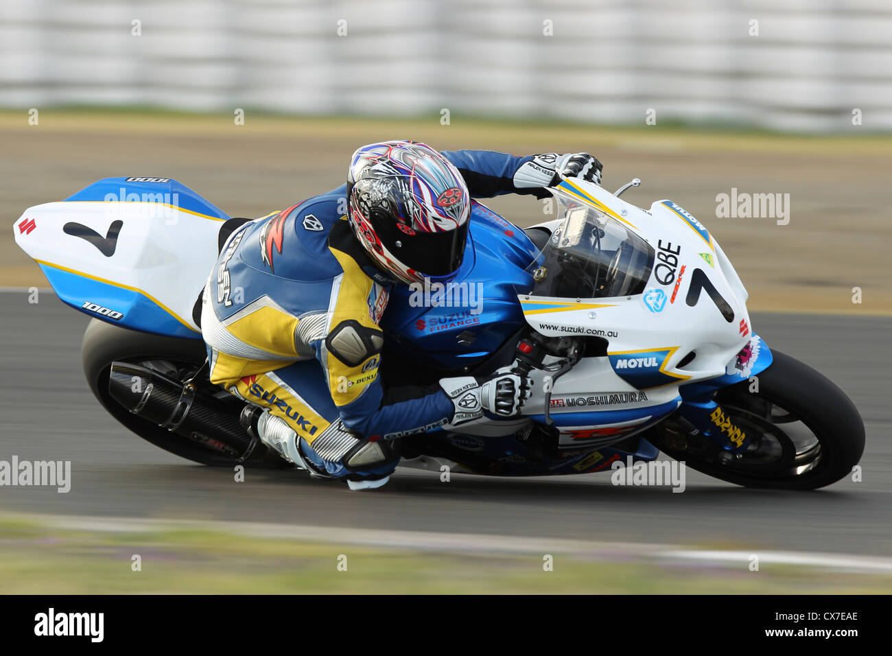 Robbie Bugden competing in the Australian Superbike Championship at ...