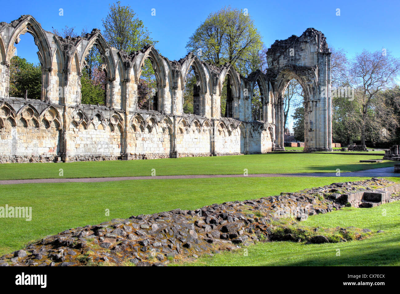 Ruins of St Mary's Abbey church, York, North Yorkshire, England, UK ...