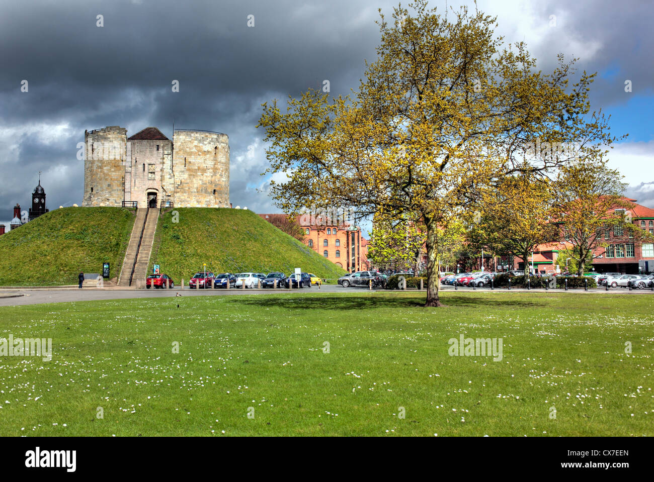 Clifford's Tower, York castle, York, North Yorkshire, England, UK Stock ...