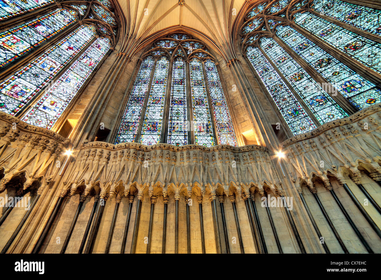 The chapter house, York Minster, York, North Yorkshire, England, UK ...