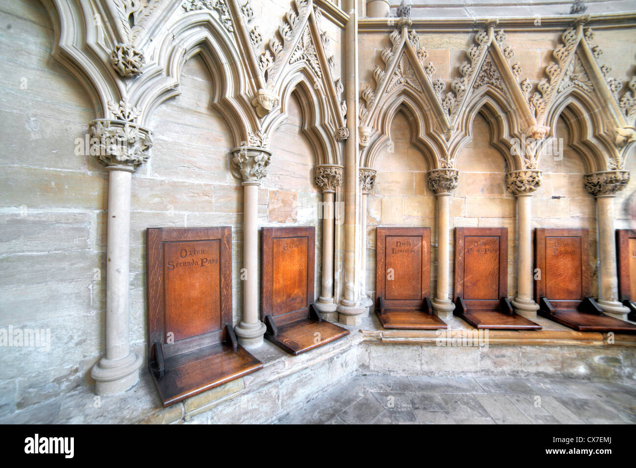 Carved foliage in chapter house, Southwell Minster, Southwell ...