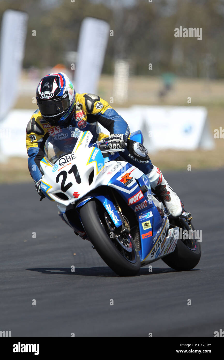 Joshua Waters competing for Team Suzuki in the 2012 Australian ...