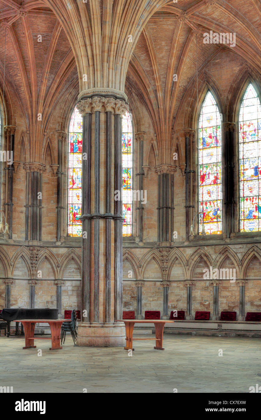 Interior of chapter house, Lincoln Cathedral, Lincoln, Lincolnshire ...