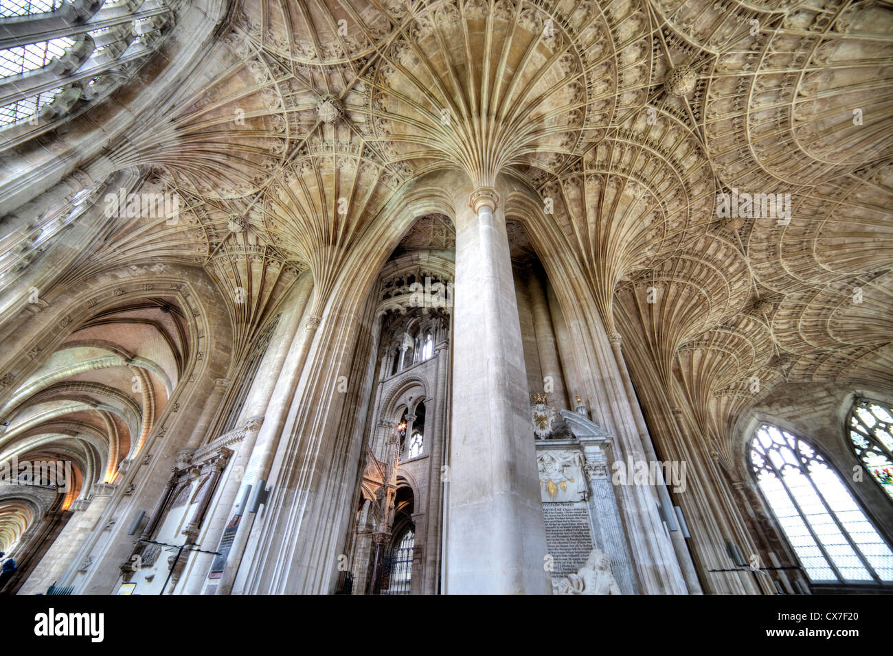Fan vault in retrochoir, Peterborough Cathedral, Peterborough ...