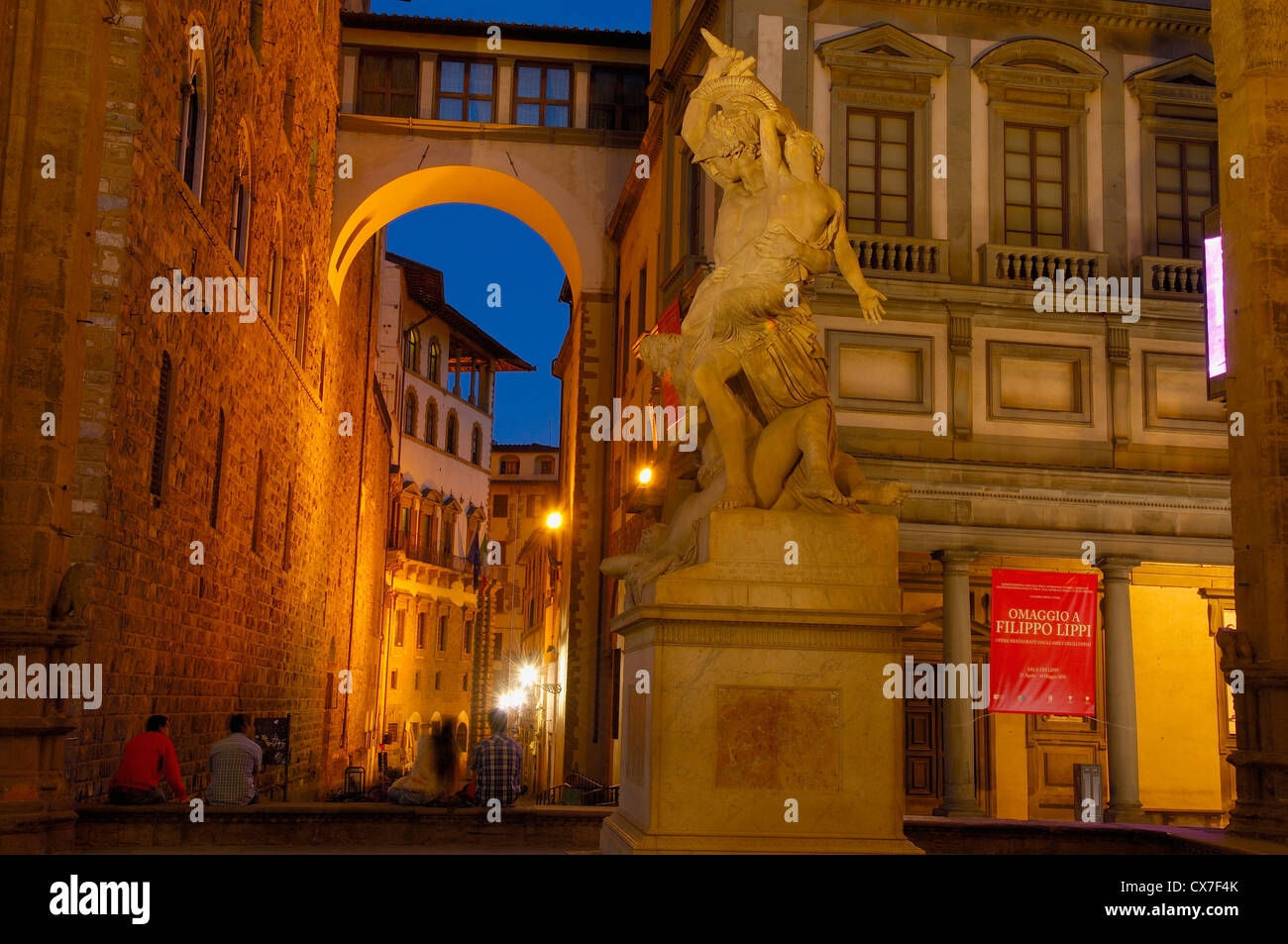Florence, La Signoria square, Piazza della Signoria, Tuscany. Italy ...