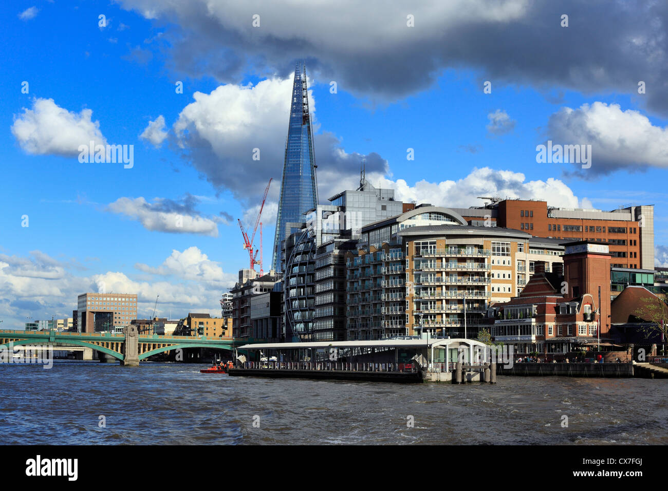 View of city from Thames, London, UK Stock Photo - Alamy