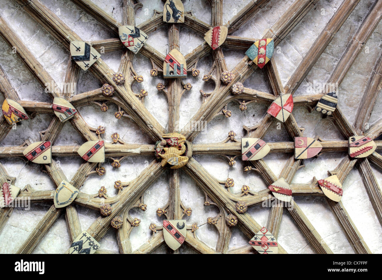 Cloister ceiling in Canterbury Cathedral, Canterbury, Kent, England, UK ...