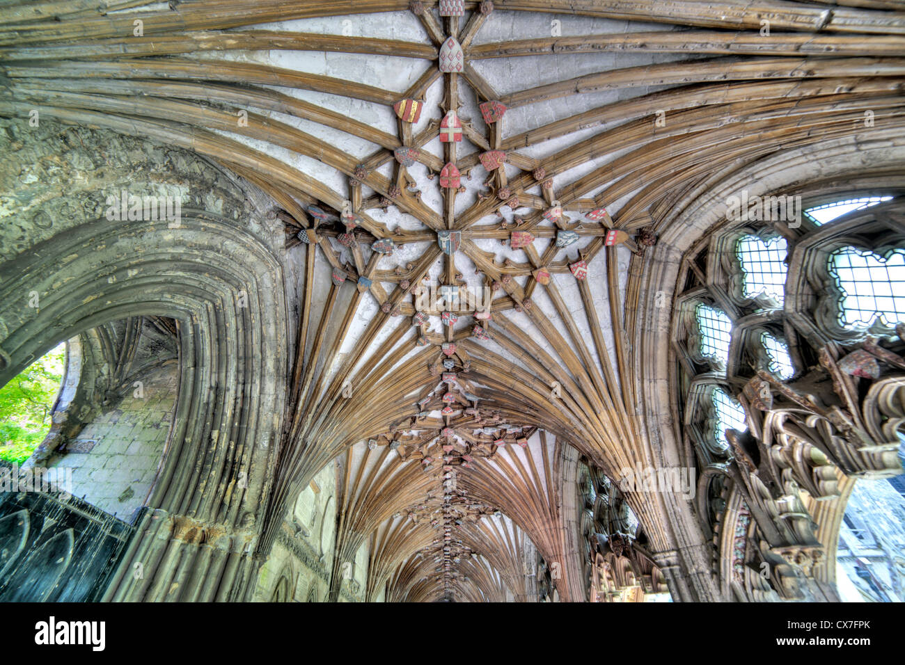 Cloister ceiling in Canterbury Cathedral, Canterbury, Kent, England, UK ...