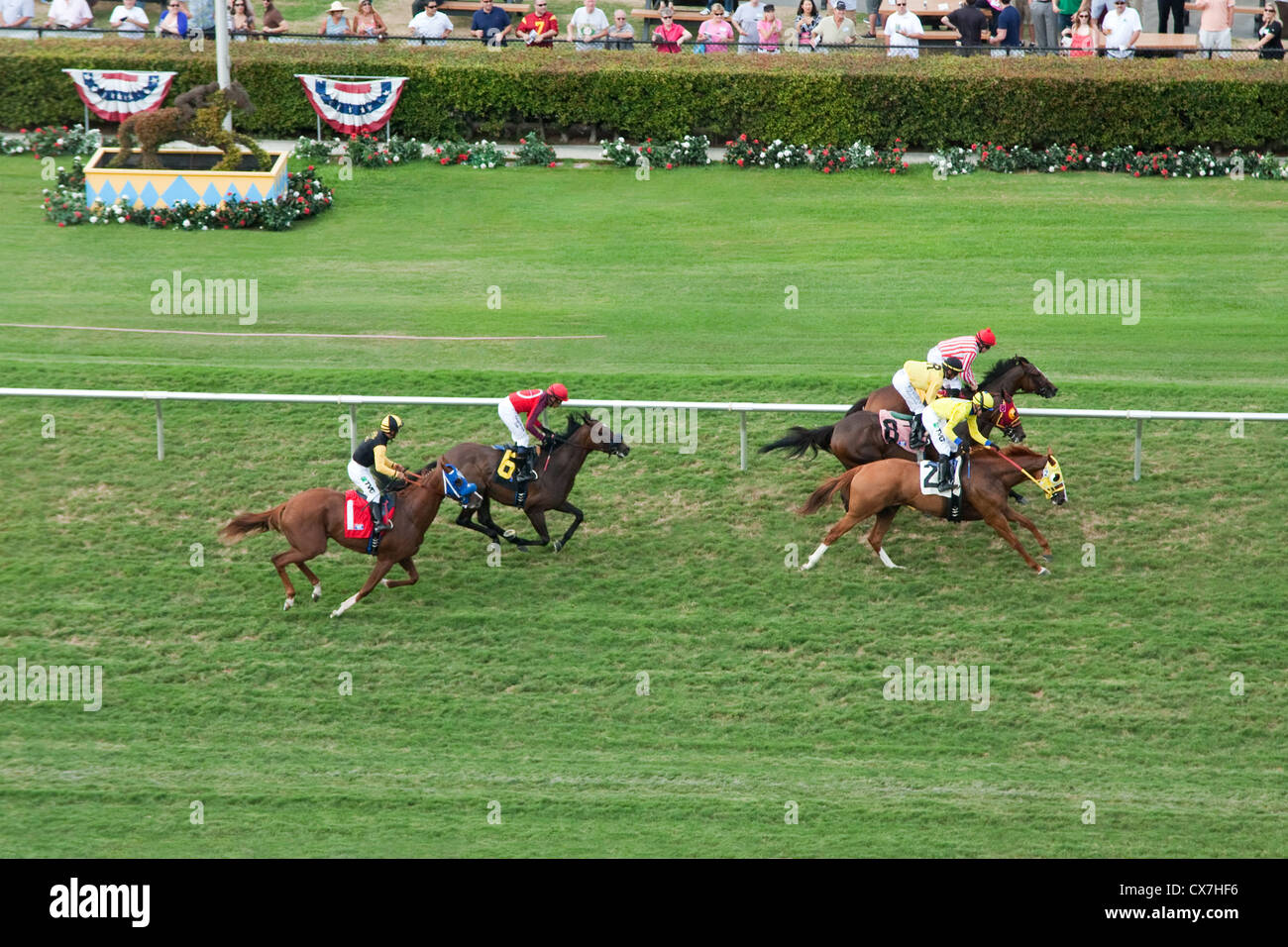 Horseback racing in Del Mar, California Stock Photo - Alamy