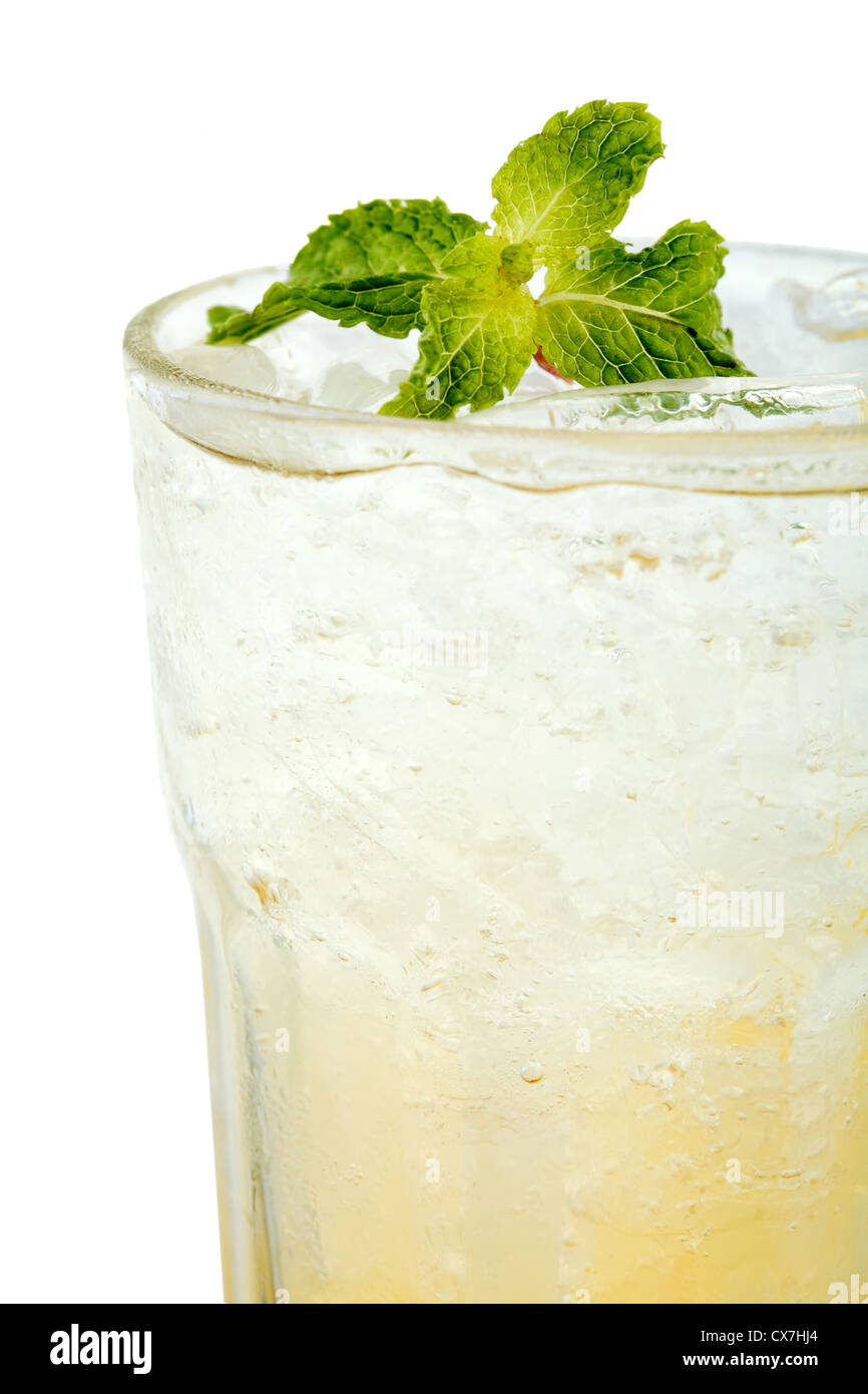 A glass of colorful punch with ice on isolate background Stock Photo ...