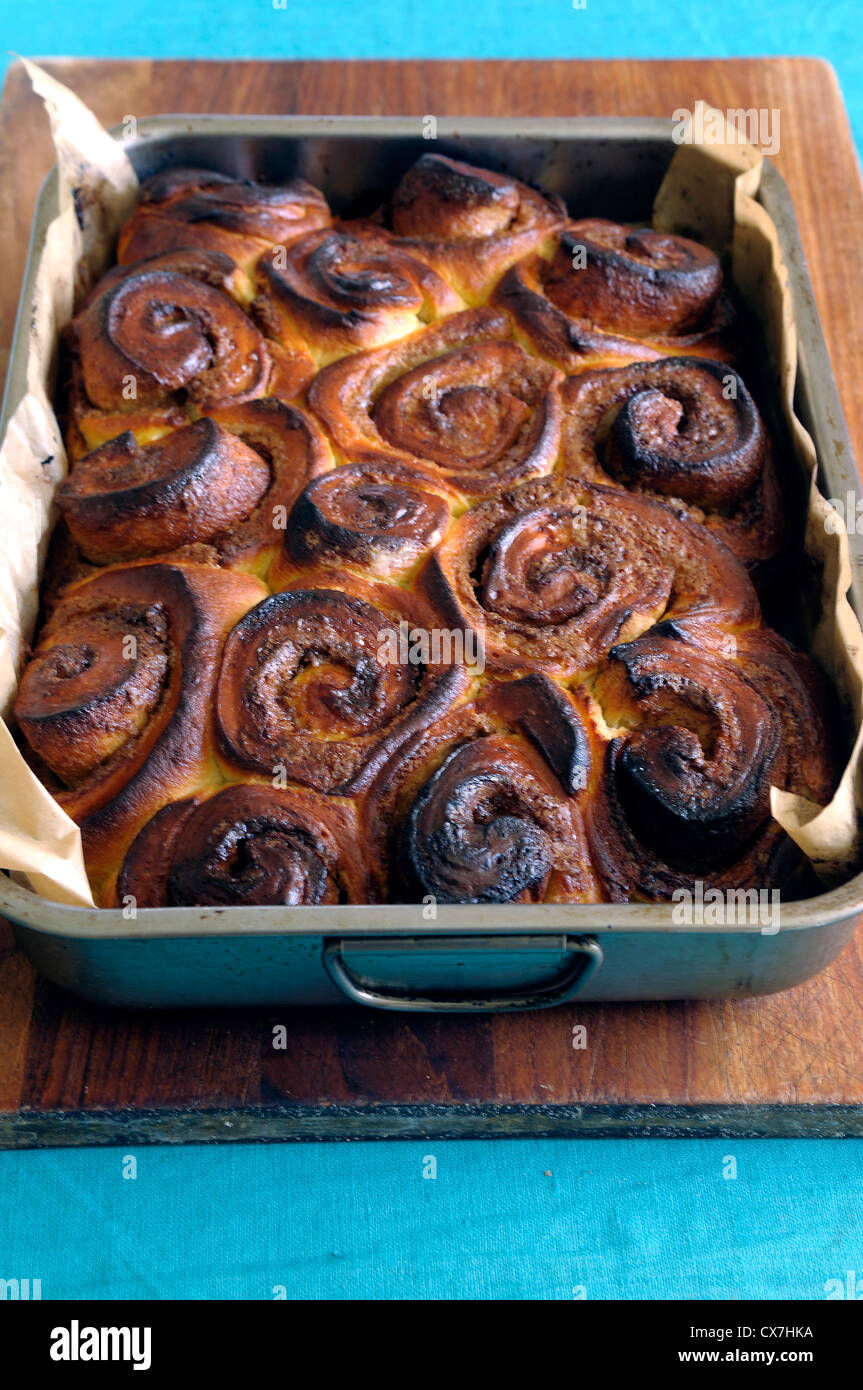 Freshly Cooked Chelsea Bun Stock Photo - Alamy
