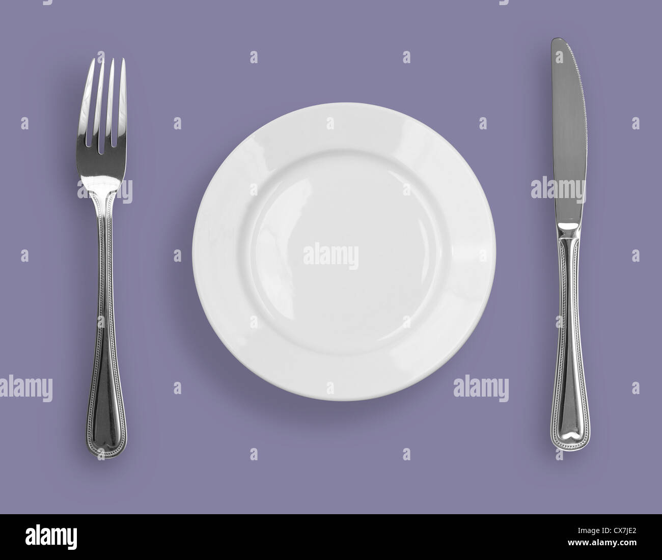 Empty violet plate on hi-res stock photography and images - Alamy