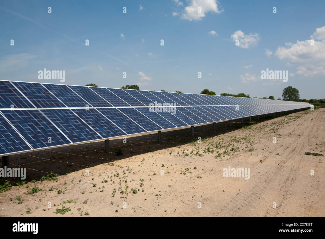 Row of solar panels Stock Photo - Alamy