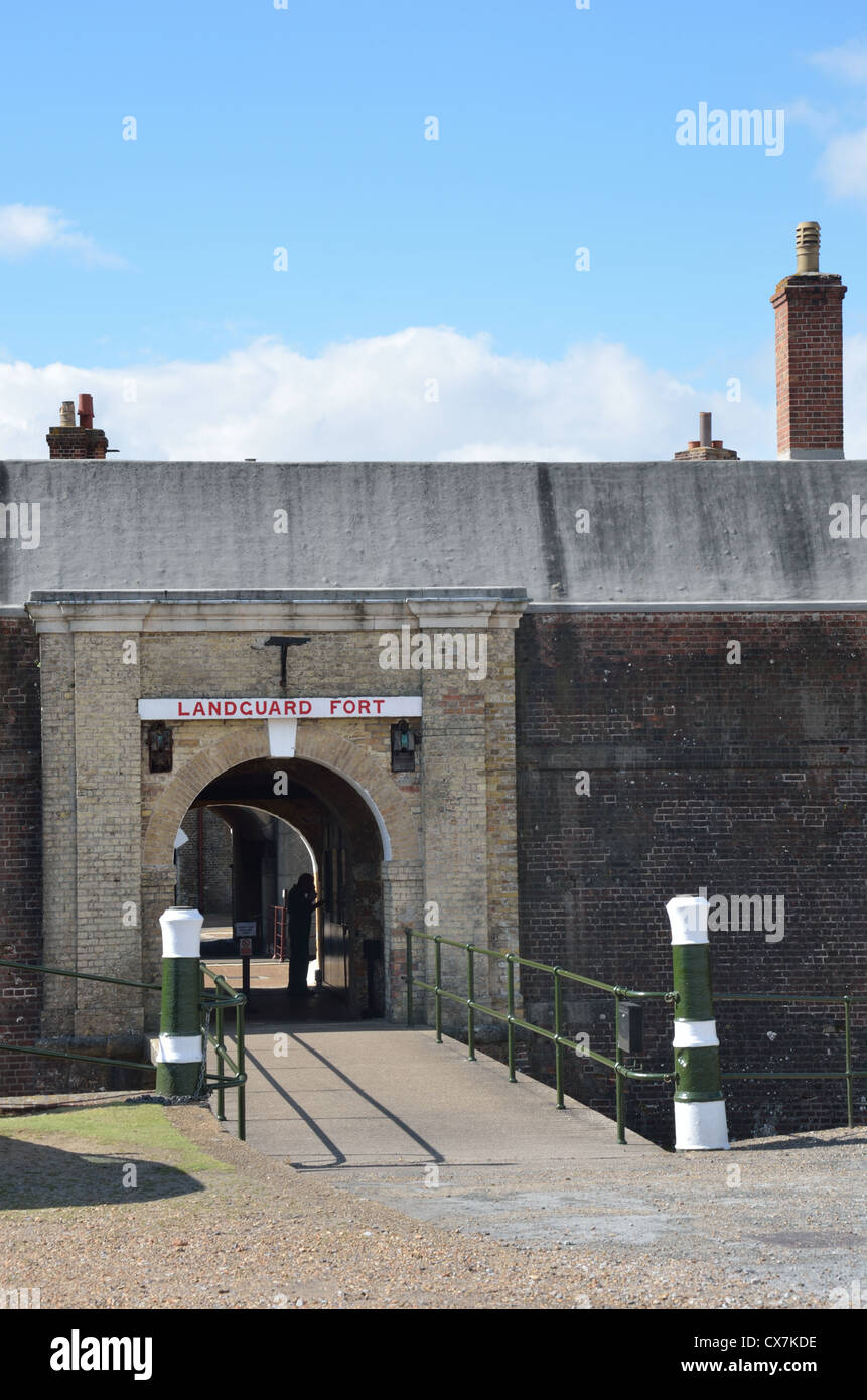 entrance to languard fort suffolk felixstowe Stock Photo - Alamy