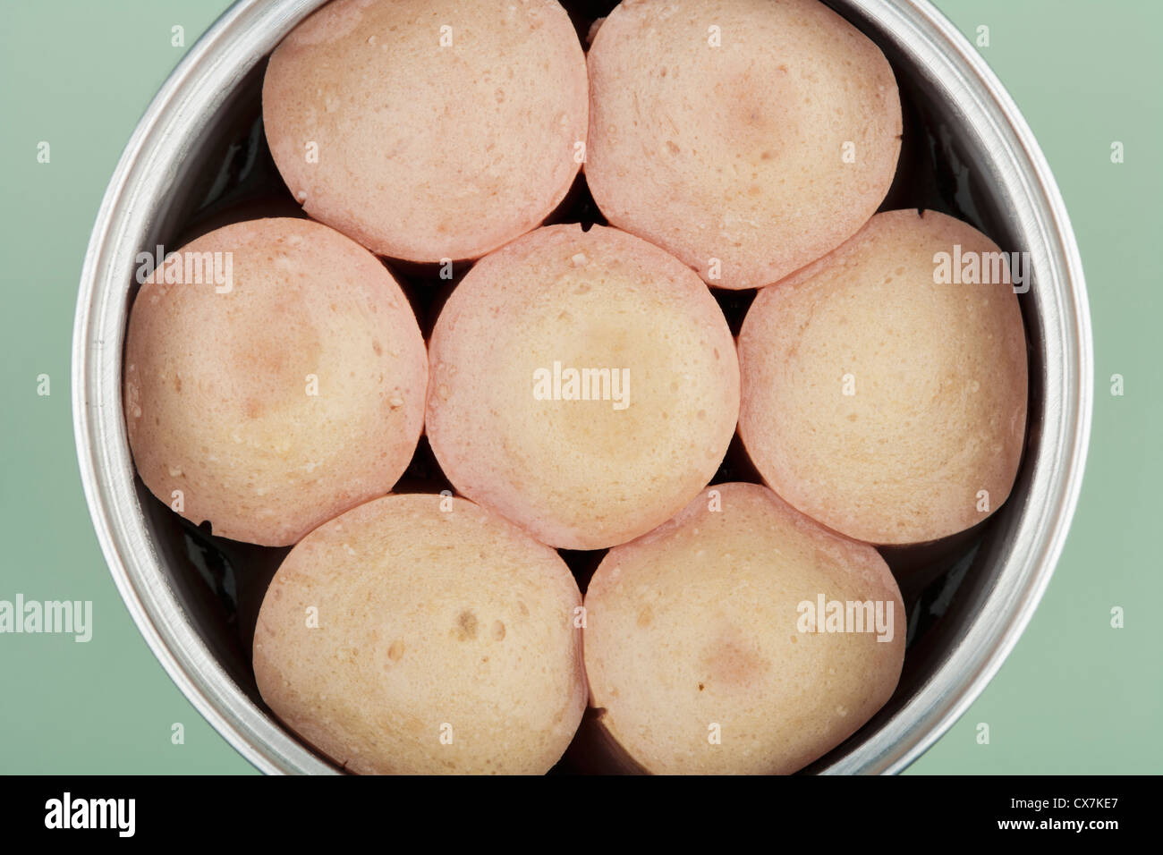 Open can of Vienna sausages Stock Photo - Alamy