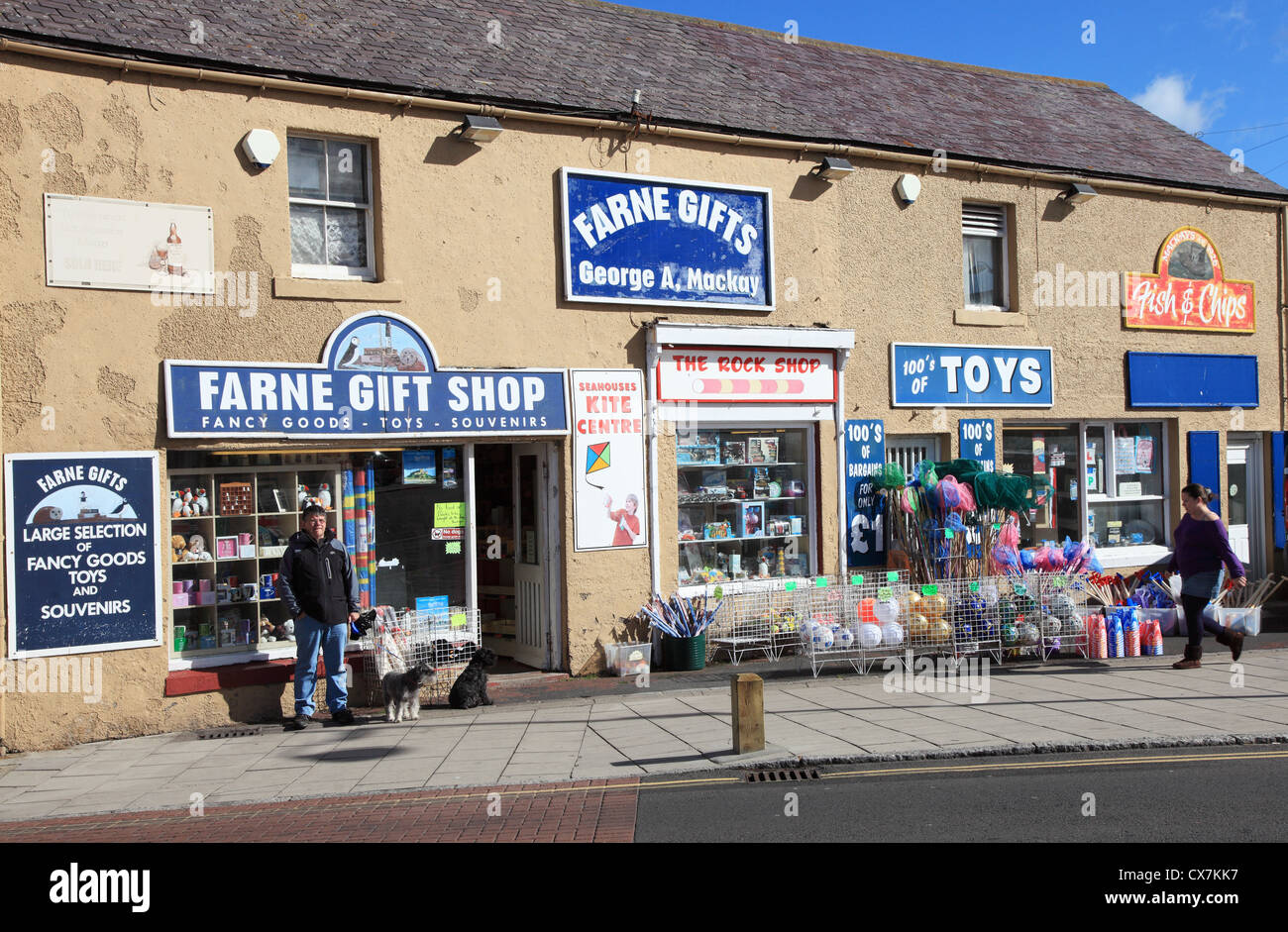 Mackay's Farne Gifts shop Seahouses, north east England UK Stock Photo ...