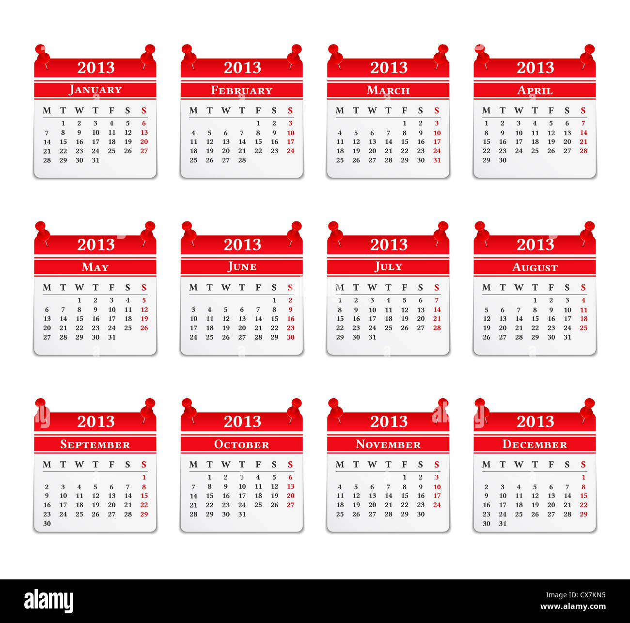 Calendar 2013 hi-res stock photography and images - Alamy