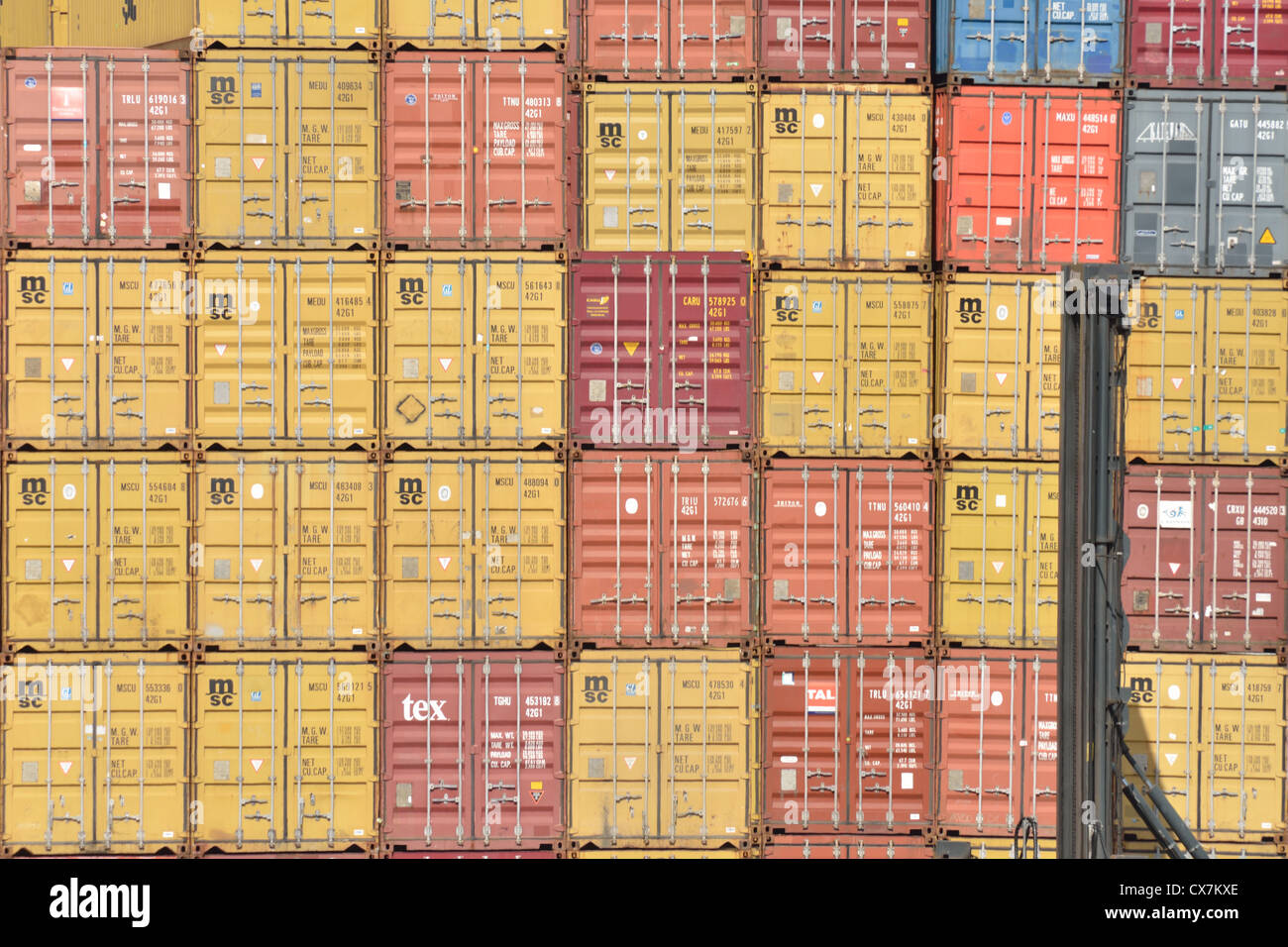 block of freight containers in rectangle Stock Photo - Alamy