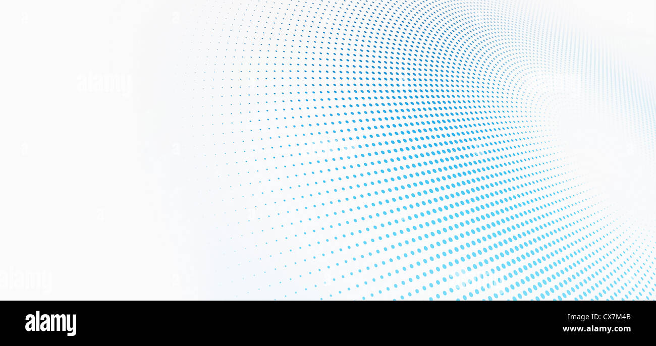 Diminishing dot pattern against a white background Stock Photo - Alamy