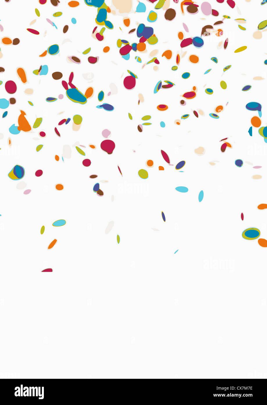 Confetti on a white background Stock Photo - Alamy