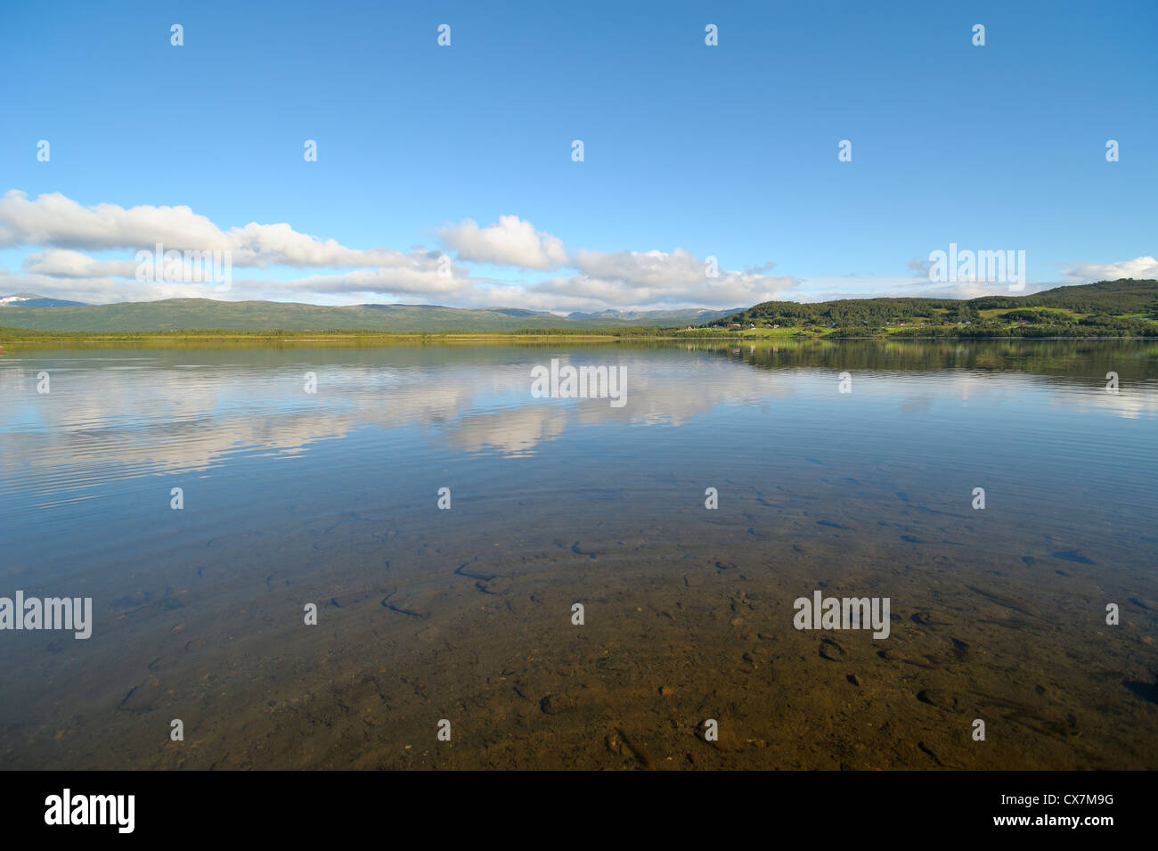 Alpine lake in the northern Norwegian mountains Stock Photo - Alamy