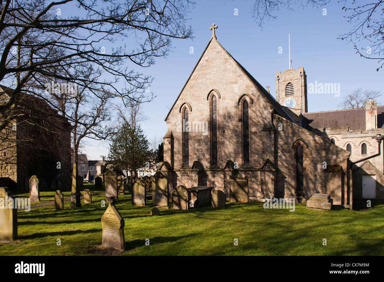 The parish Church of St. Andrew in the village of Corbridge ...