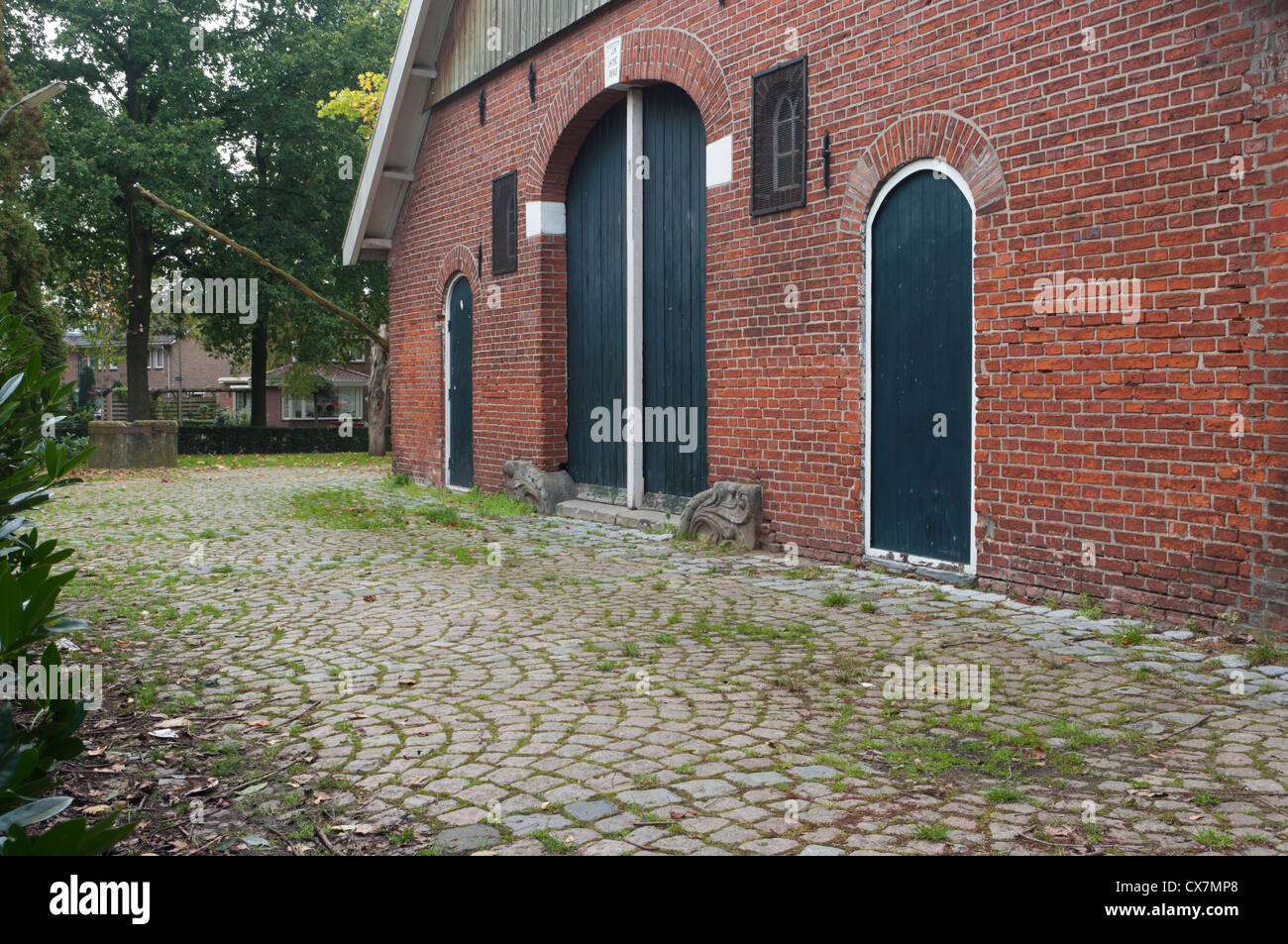 classical dutch farm house with authentic green doors Stock Photo - Alamy