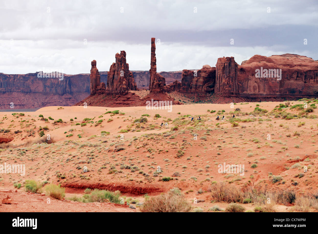 Giant sandstone buttes in Monument valley, Arizona, US Stock Photo - Alamy