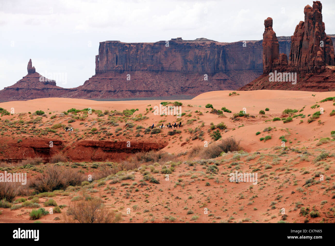 Giant sandstone buttes in Monument valley, Arizona, US Stock Photo - Alamy